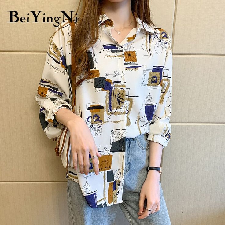 Beiyingni Vintage Harajuku Shirts Female Tops Cartoon Printed Plus Size