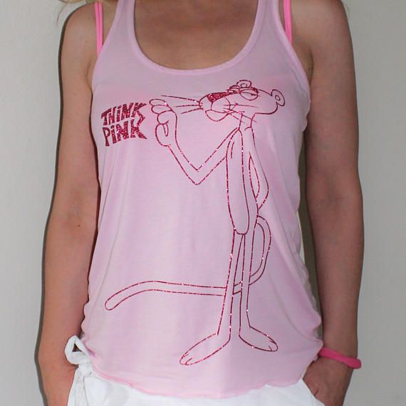 Pink Panther Shirt Pink Panther Tank Womens Pink Panter Tee Tank Top Fashion Panther Shirts