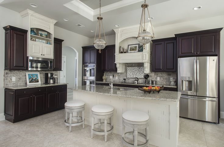 From Espresso Cabinets To An Antique White Island Antique White Bar