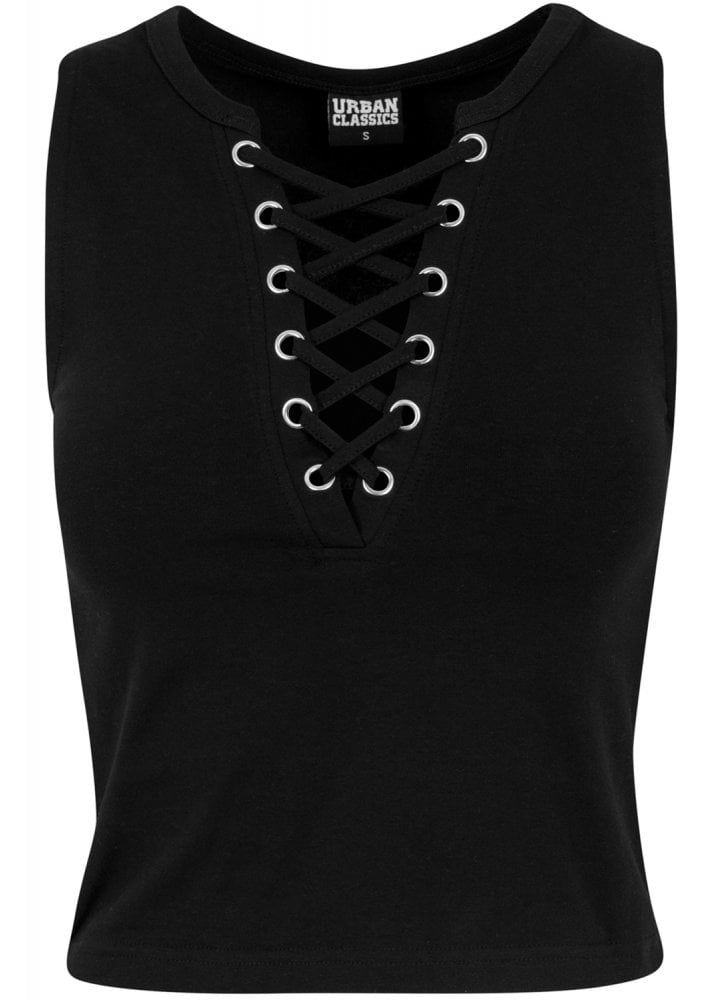 Lace Up Cropped Top Black Lace Crop Top Black Crop Tops Crop Tops