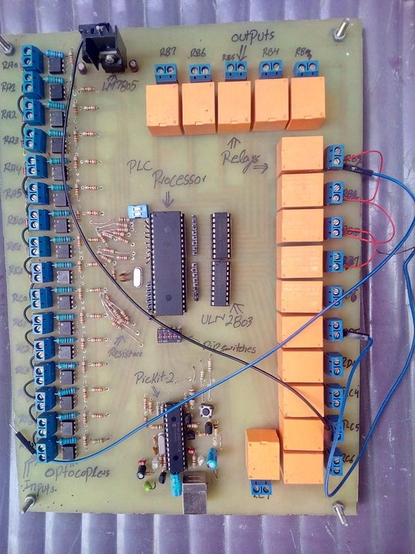 Plc With Microchip Pic Microcontroller For Ladder Programming