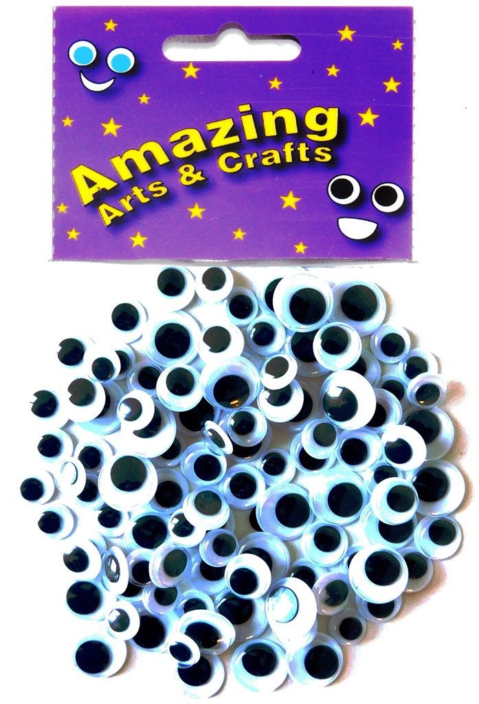 Black Self Adhesive Eyes Wiggly Wobbly Sticky Googly 100 Etsy Uk