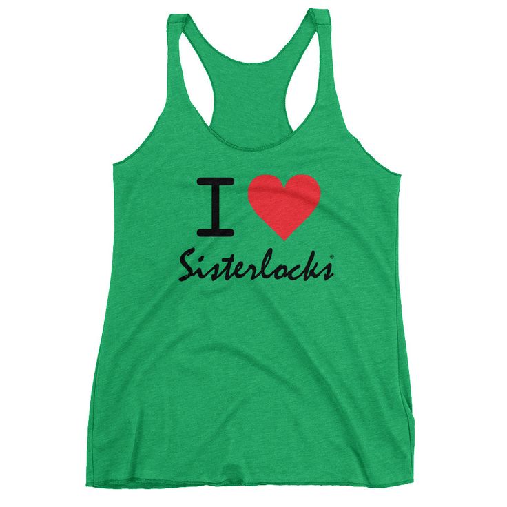 I Love Sisterlocks® Vintage Green Tank Top Disney Tank Tops Tank Tops Womens Racerback Tank