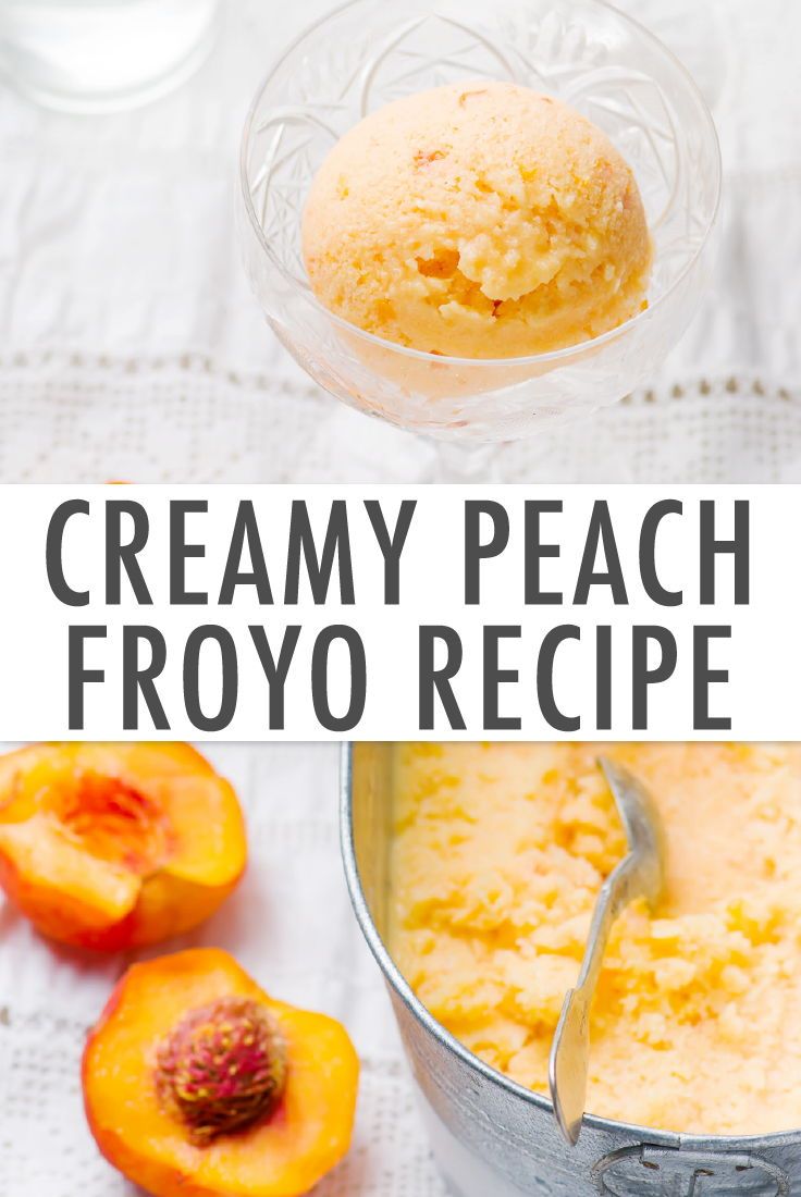 5 Minute Creamy Peach Frozen Yogurt