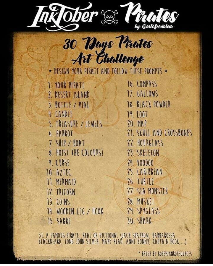 A month 'til Inktober on Instagram: “This prompt list is by ... A month 'til Inktober on Instagram: “This prompt list is by ...