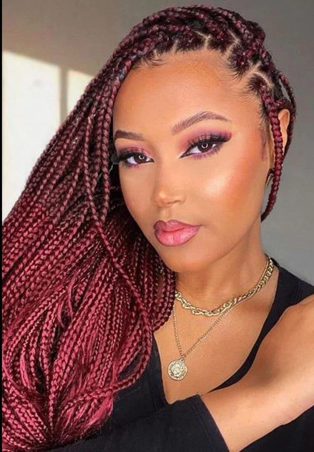 32 Inch Premium Braided Lace Front Wig Etsy Canada In 2024 Braids For Black Hair Braids