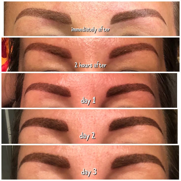 Microblading Day 1 Day 2 Day 3 Microblading Makeup Eyeshadow