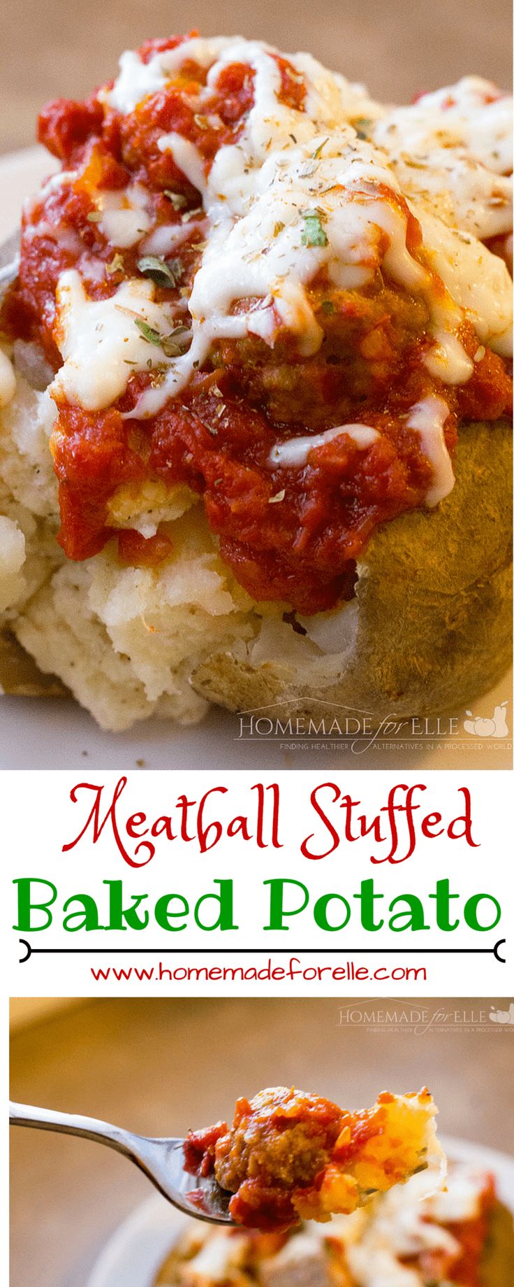 Meatball Stuffed Baked Potato Recipe