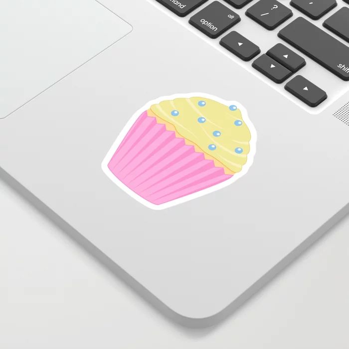Colourful Cupcakes Pink Sticker By Calislahn Society6 Stationary