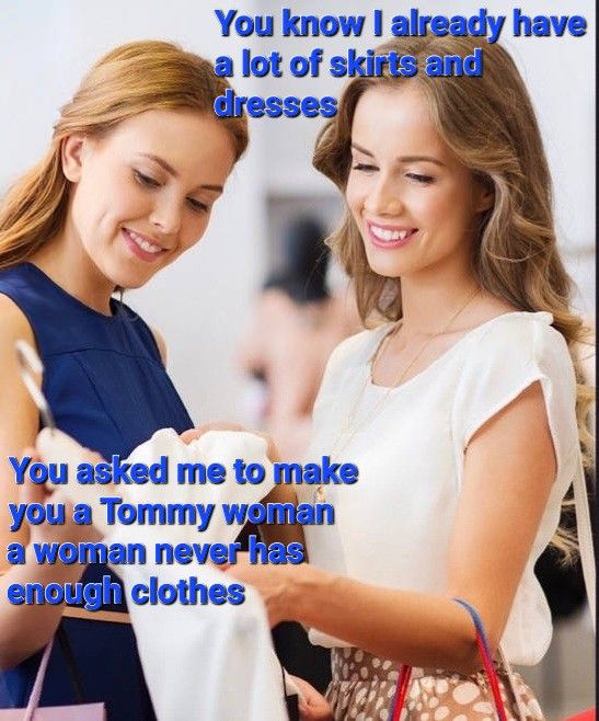 Two Women Looking At Clothes Together With The Caption You Know I