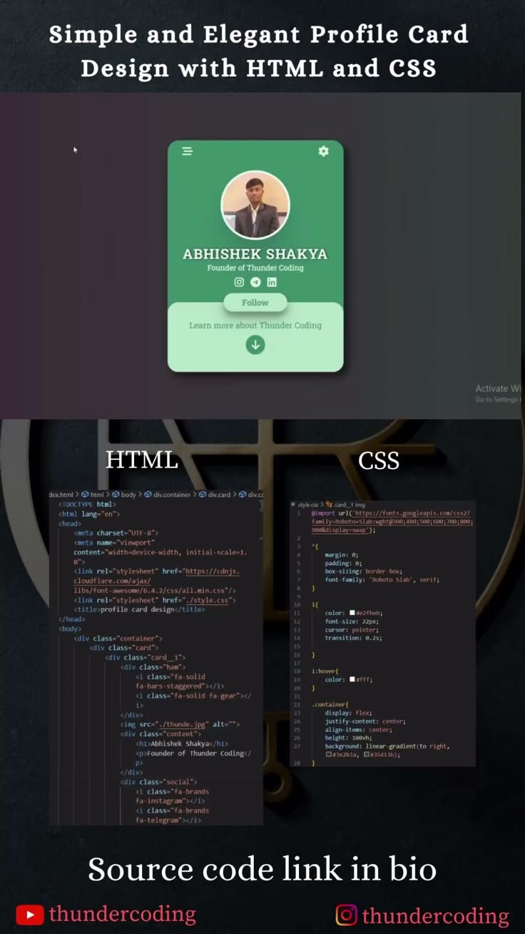 Simple and Elegant CSS Profile Card Design Simple and Elegant CSS Profile Card Design