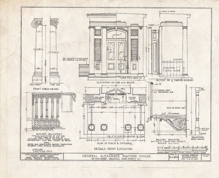 Historic Pictoric : Blueprint HABS NJ,7-BELVI,5- (Sheet 7 of 10 ... Historic Pictoric : Blueprint HABS NJ,7-BELVI,5- (Sheet 7 of 10 ...