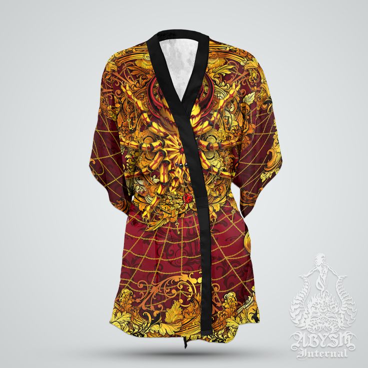 Spider Cover Up Beach Outfit Party Kimono Summer Festival Robe Ind In 2022 Beach Outfit