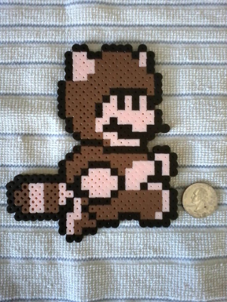 Tanooki Suit Mario By Milospartan94 On Deviantart Mario Perler Bead Art Pixel Art