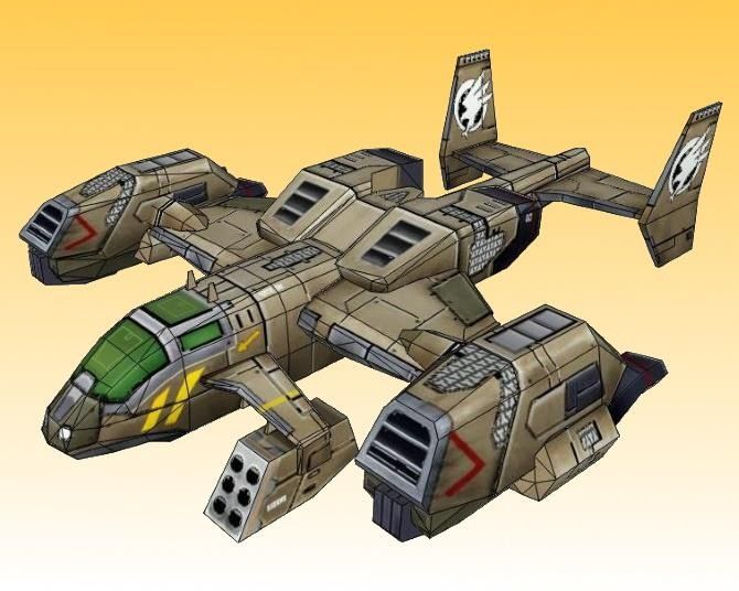 Papermau Command And Conquer Gdi Orca Mrk V Spaceship Paper Model By Fico86 In 2024 Command