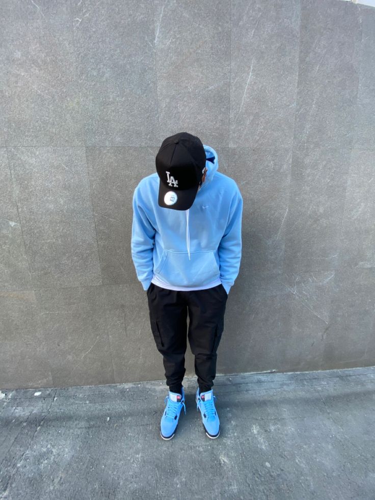 Light Blue Outfit Blue Outfit Men Jordan 4 Outfit Men Jordans Outfit For Men