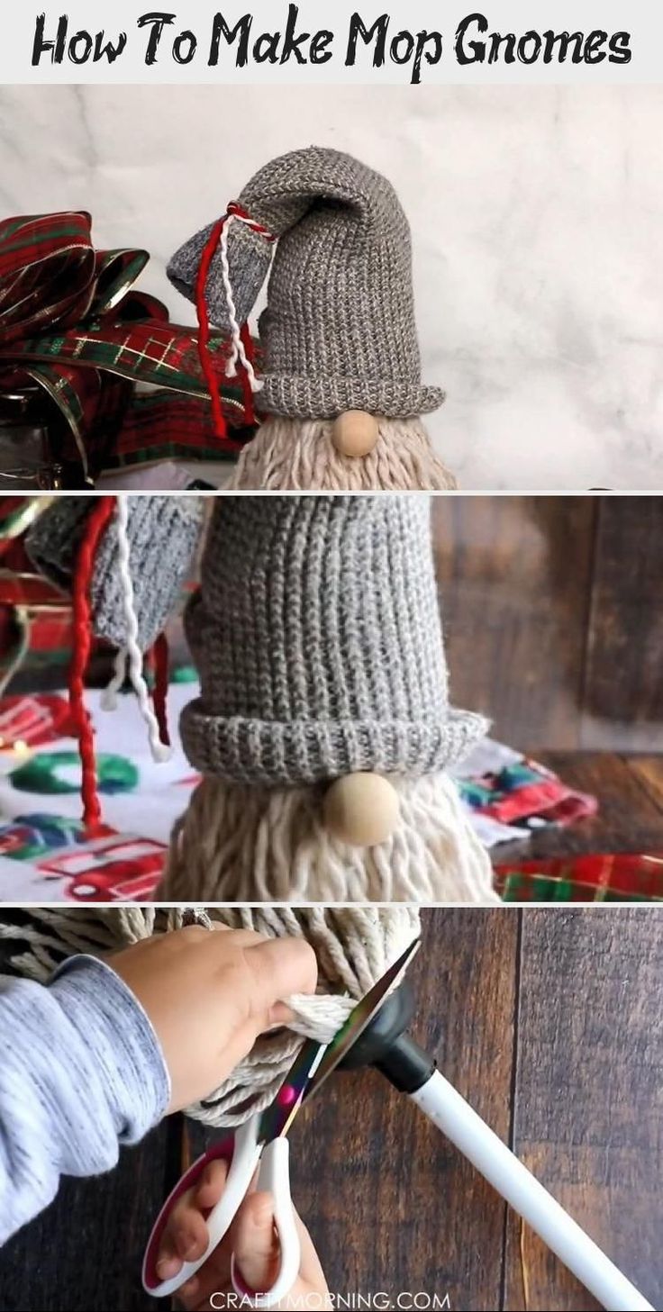 How To Make Mop Gnomes A Cute Christmas Craft For Anyone To Make