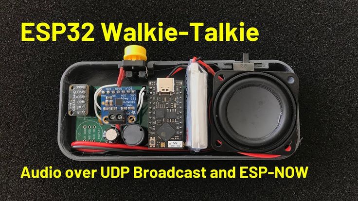 Esp32 Walkie Talkie Using Udp Broadcast And Esp Now Youtube Walkie Talkie Electronics