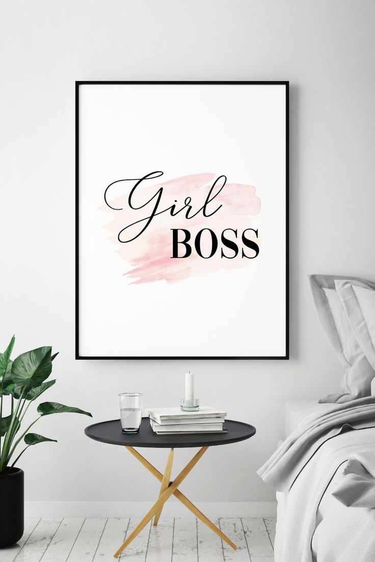 Girl Boss Wall Decor Girl Boss Printable Wall Art Boss Lady Printable