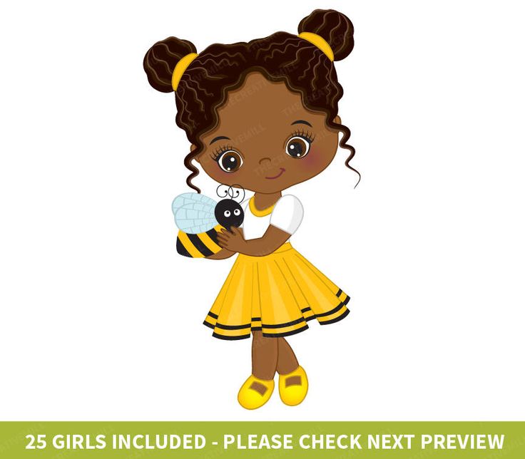 Bee Clipart Vector Bee Clipart Girl Clipart Bee Girls Clipart Sticker Girl Clipart African