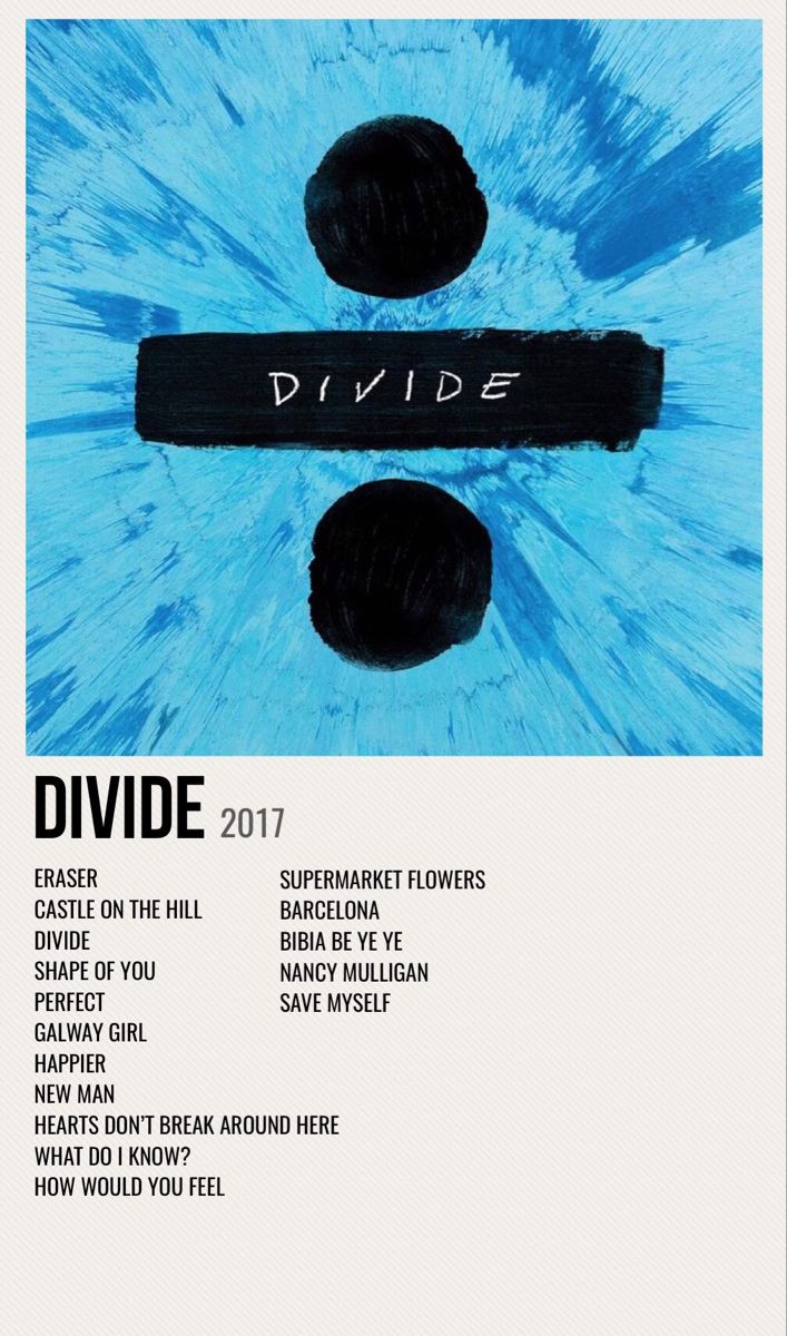 Divide By Ed Sheeran Album Poster