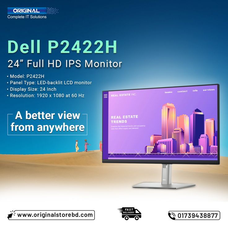 Dell P2422h 24 Inch Full Hd Ips Monitor 👉 Model Dell P2422h 👉 Display