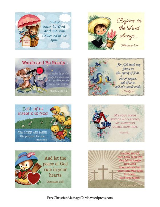 Free Printable Christian Message Cards Variety Sheet 07 Christian Printables Christian
