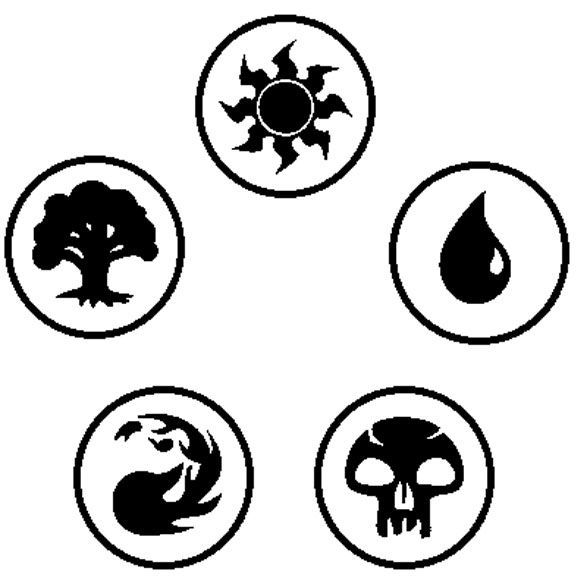 Magic The Gathering Mana Symbols Vector