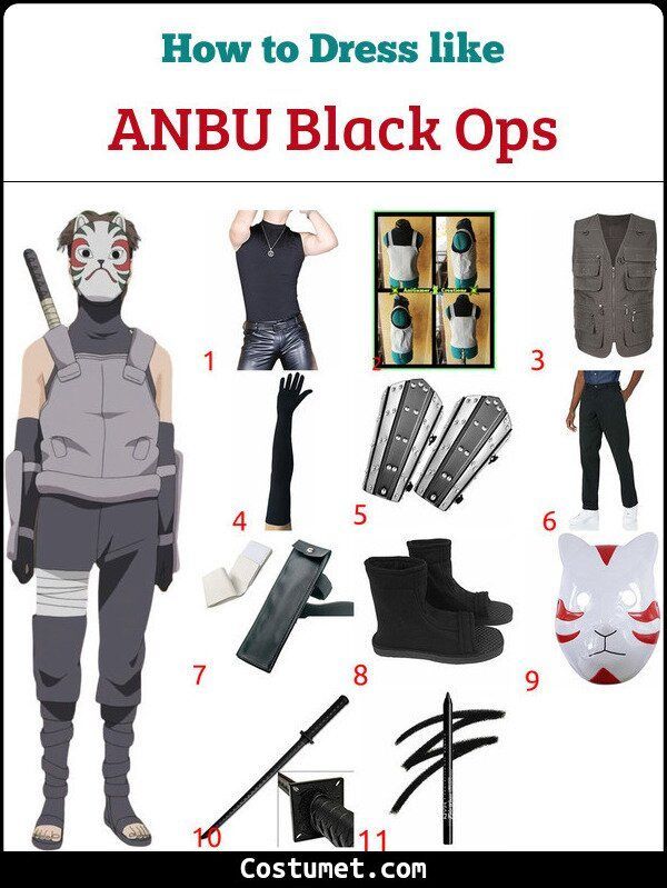 Anbu Black Ops Naruto Costume For Cosplay And Halloween 2023 Naruto Costumes Halloween