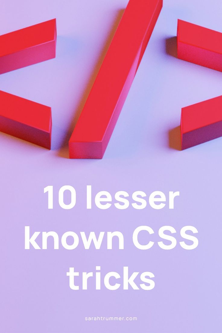 The Words 10 Less Known Css Tricks Are Shown In White And Red Letters