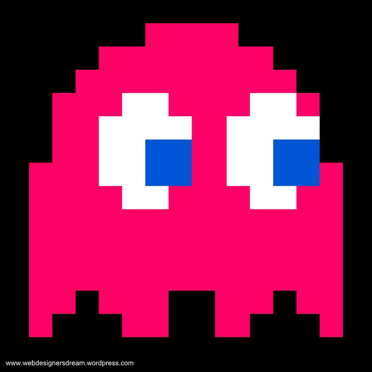 Pacman Ghost Colour Pacman Ghost Pixel Art Pacman