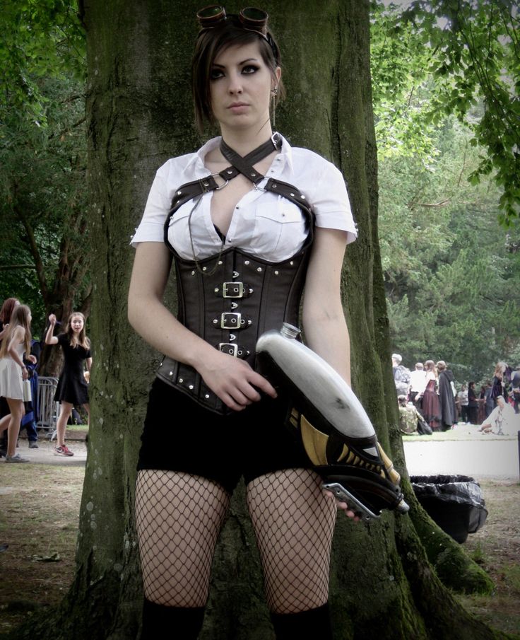 Lambskin Steampunk Style Underbust Corset With Metal Decor Etsy