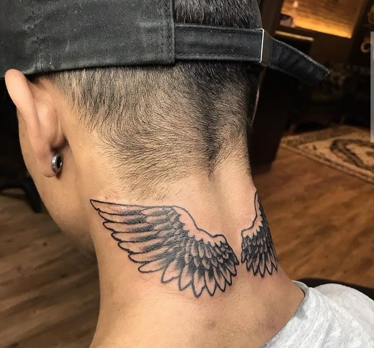 10 Tatuagem Asas No Pescoço Boas Idéias Tatuagemgoku