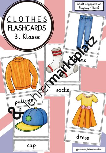 Clothes (3. Klasse): Flashcards / Bild- und Wortkarten ... Clothes (3. Klasse): Flashcards / Bild- und Wortkarten ...