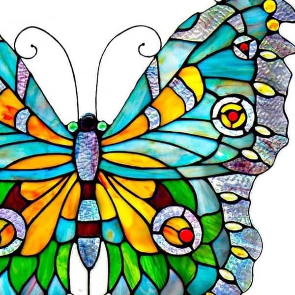 205h Stained Glass Swallowtail Butterfly Window Panel 2175l X 025w X 205h Bed Bath