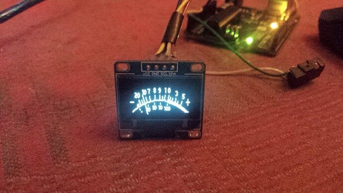 Analog Vu Meter I2c Oled Sh1106 Oledmeter Animation Vus Analog