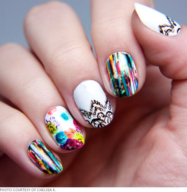 Mix And Match Nails Metallic Nails Design Popular Nails Nails