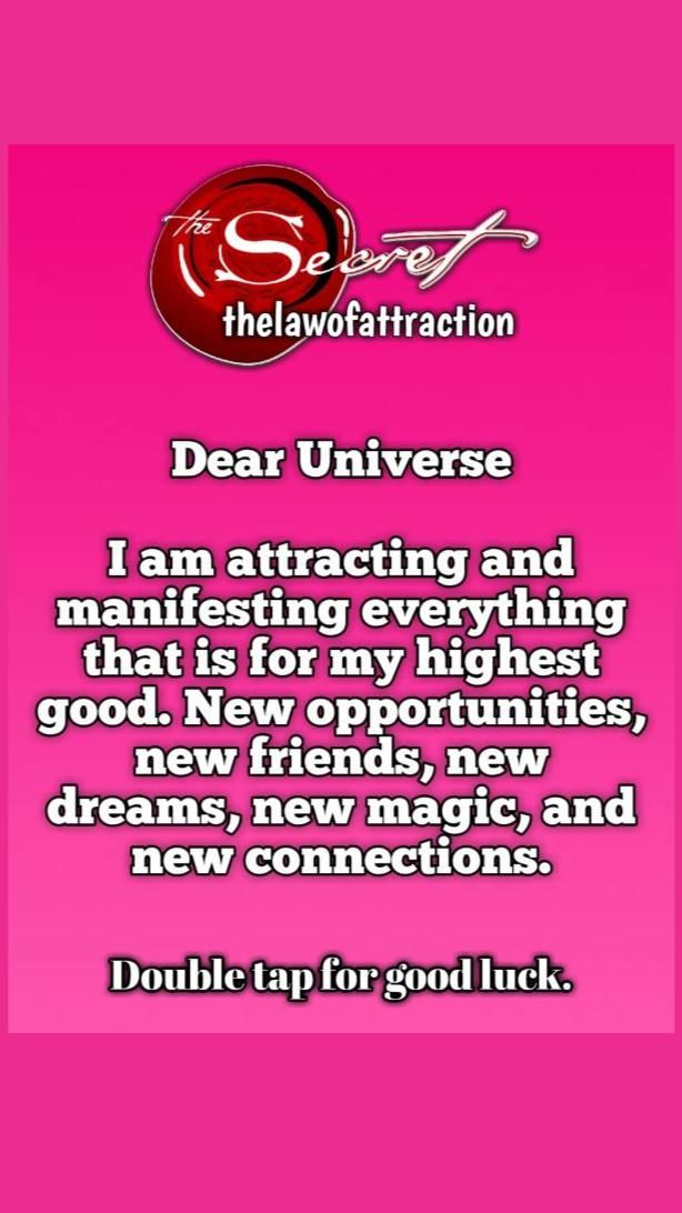 Law Of Attraction Affirmations The Secret Quotes Manifestation