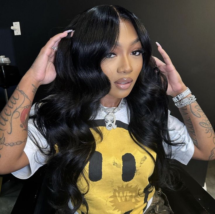 Jet Black Hair Black Girl Natural Hair Curls For Long Hair Wavy Hair Black Hair Quick Weave