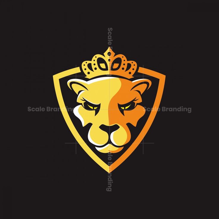 Lion Queen Logo Logotipo Leoa Leão