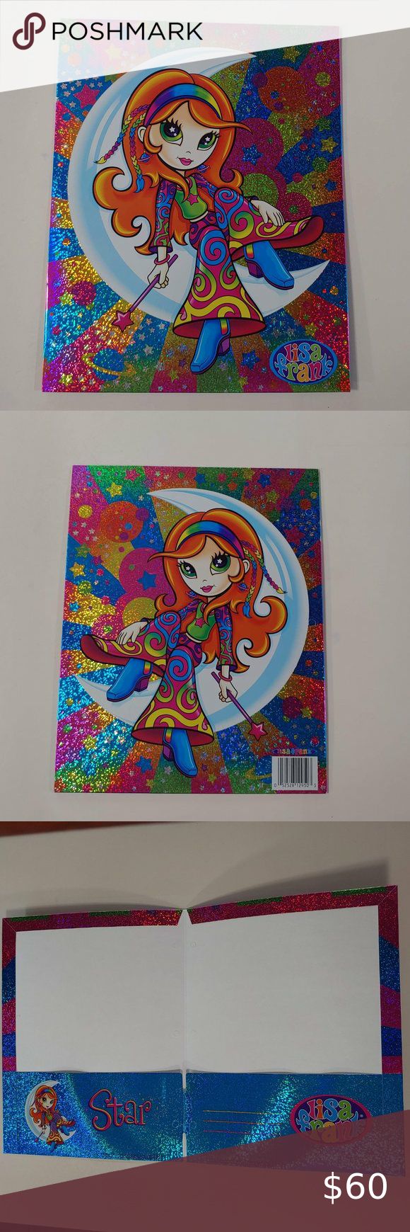 Lisa Frank Moon Girl Sparkle Folder