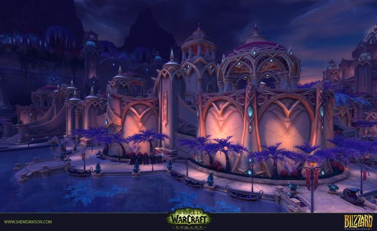 Artstation Suramar Court Of Stars Dungeon Shem Dawson Elven City Fantasy Castle Fantasy