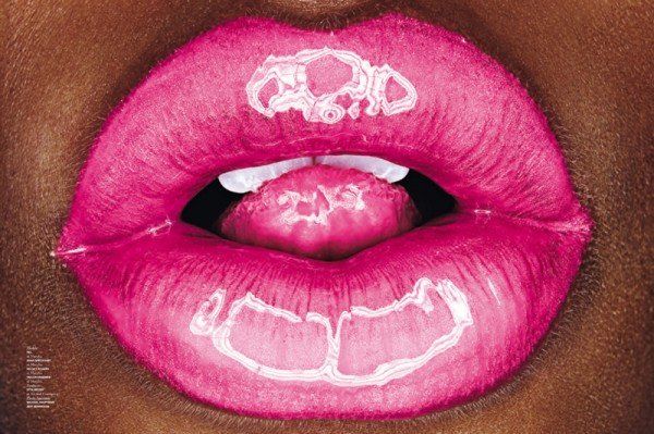 Exhibition Magazine Zdjęcie Pink Lips Lips Beautiful Lips
