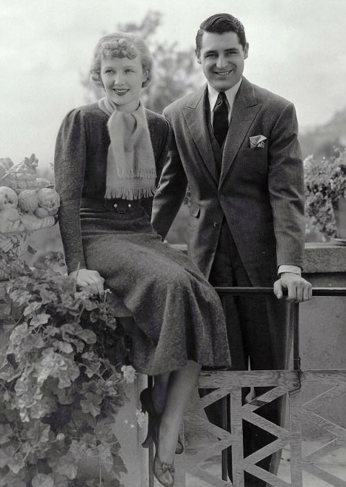 Rare Photograph Of Cary Grant With His First Wife Virginia Cherrill C 1934 ” Cary Grant