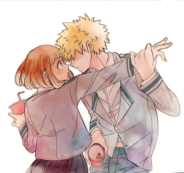 Pin By Uzumakikorra On Bakugou Katsuki X Uraraka Ochako Anime Romance Anime Anime Cupples