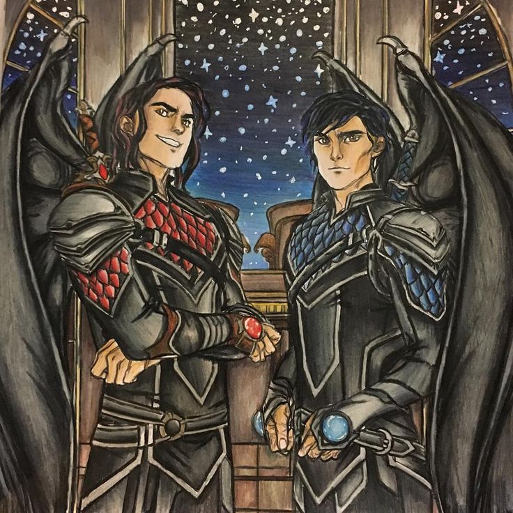 Another Colouring Of My Favourite Illyrians Azriel And Cassian Acotarcoloringbook