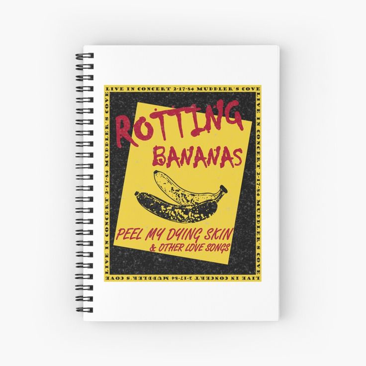 Rotting Bananas Vintage Punk Rock Concert Poster Textured Journal For Sale By Mrtraz