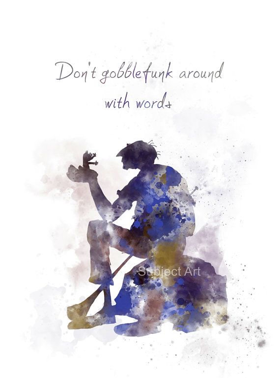 The Bfg Quote Art Print Illustration Roald Dahl Movie Wall Art Home Decor Art Prints