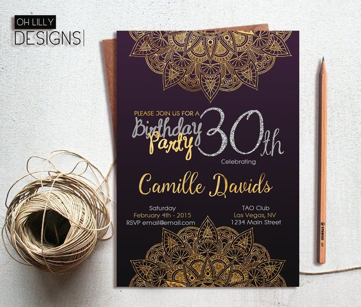 Birthday Invitation Printable 30th Birthday Invitation Surprise