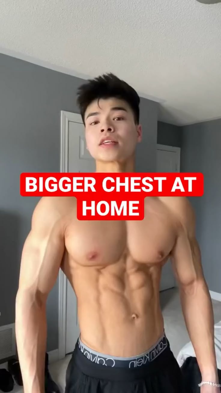 At Home Exercise To Build A Bigger Chest💪 Workout Videos Abs Workout
